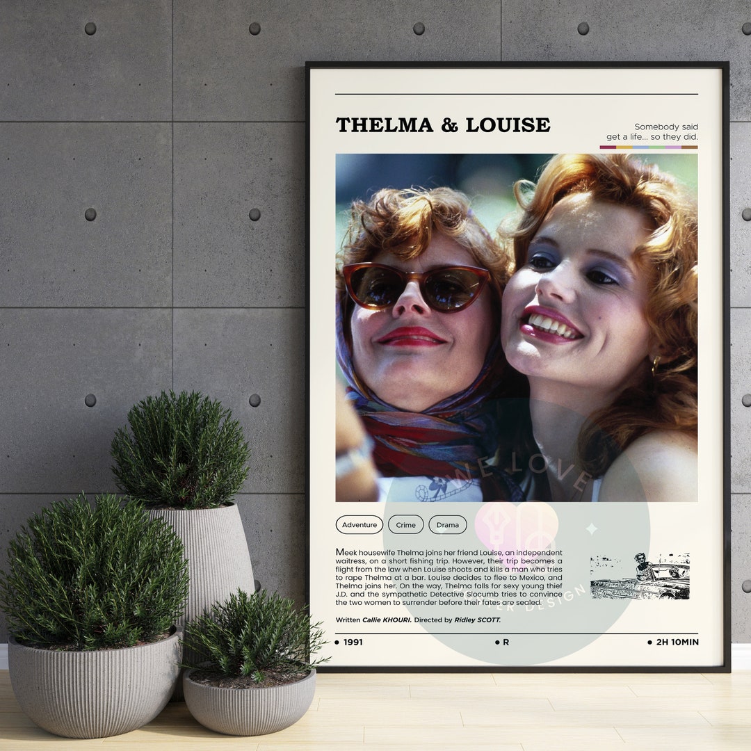 Thelma & Louise Movie Poster / Thelma and Louise Poster / Modern Movie ...