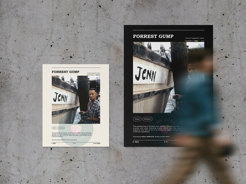 Forrest Gump Movie Poster / Forrest Gump Poster / Modern Art Print ...