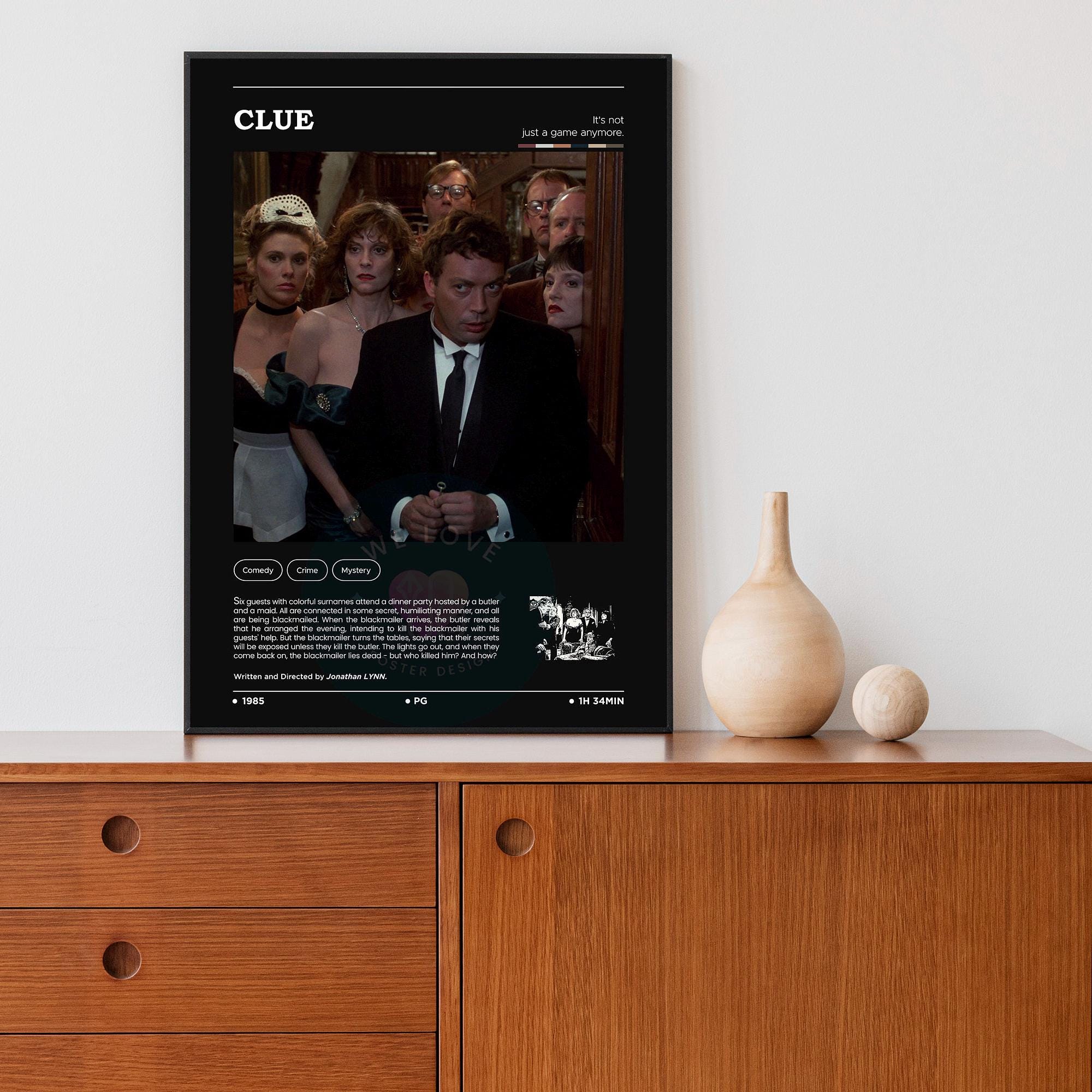 Clue Movie Poster / Clue Poster / Modern Art Print / Aesthetic Room ...