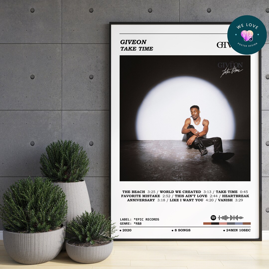 Giveon Take Time Album Poster / Giveon Poster / Album Cover Poster ...