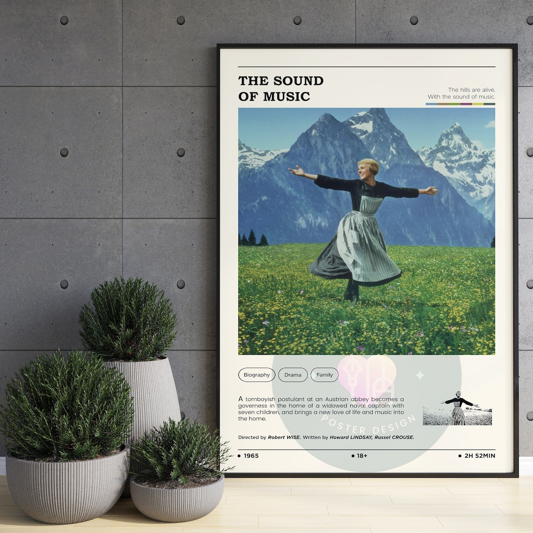 The Sound of Music Movie Poster / the Sound of Music Poster / Modern ...