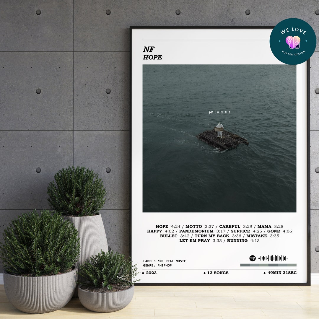 NF Hope Album Poster / NF Poster / Album Cover Poster / Music Print ...