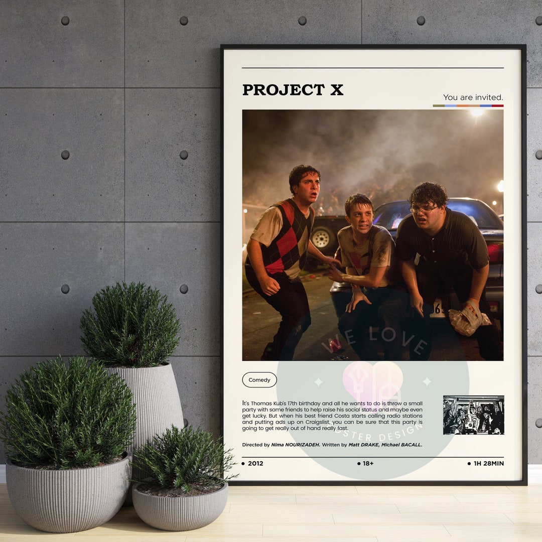 Project X Movie Poster / Project X Poster / Modern Art Print ...