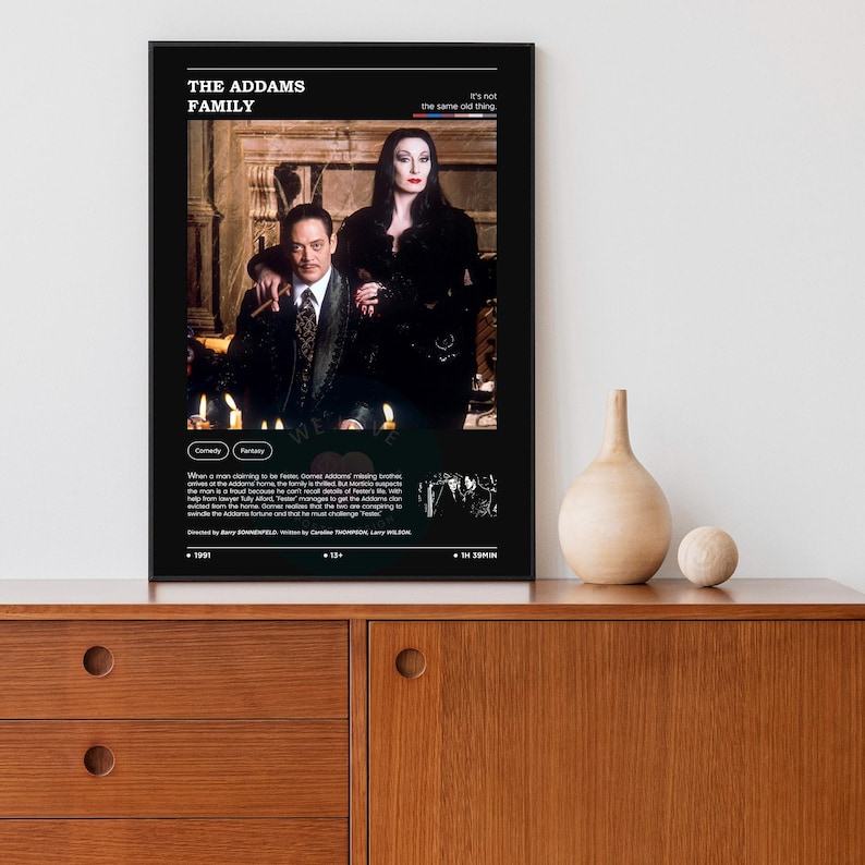 The Addams Family Movie Poster / the Addams Family Poster / Modern Art ...