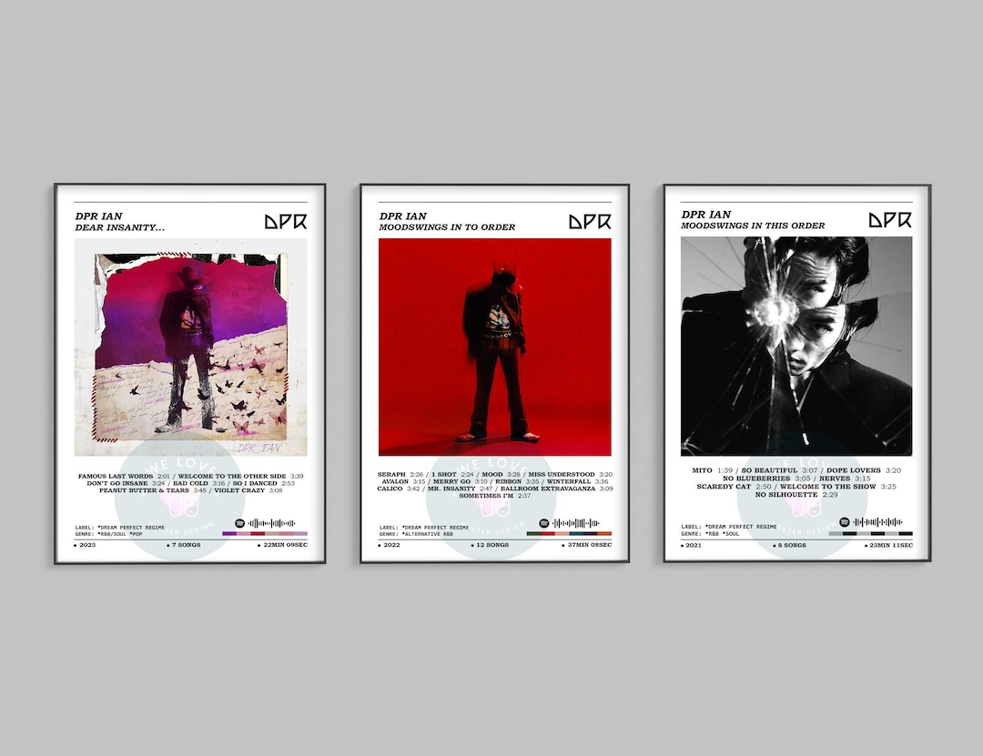 Set of 3 DPR Ian Poster / DPR Ian Poster / Album Cover Poster / Album ...