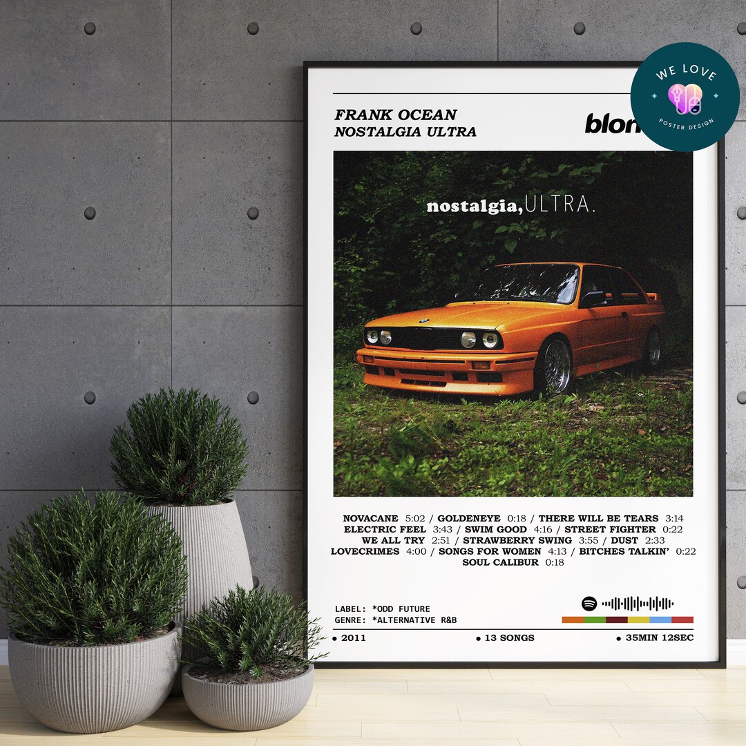 Frank Ocean Nostalgia Ultra Album Poster / Frank Ocean Poster / Album ...