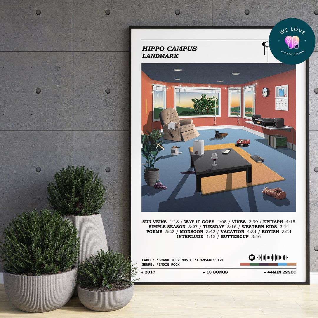 Hippo Campus Landmark Album Poster / Hippo Campus Poster / Album Cover ...