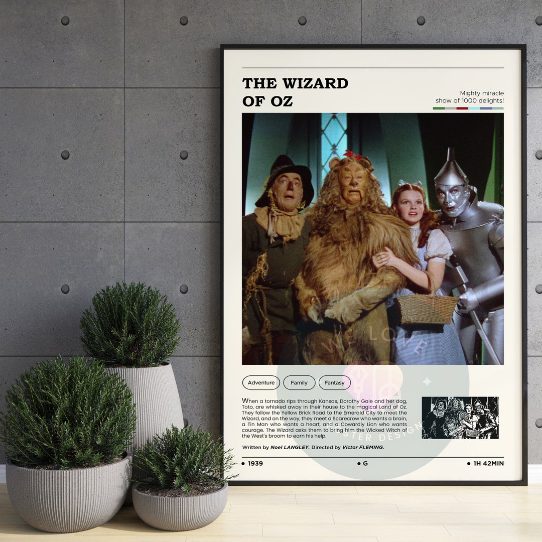 The Wizard of Oz Movie Poster / the Wizard of Oz Poster / Movie Poster ...
