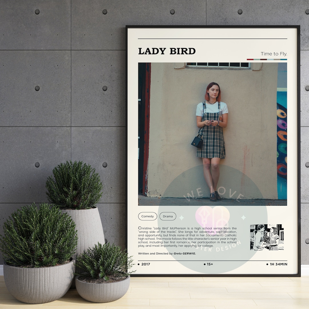 Lady Bird Movie Poster / Lady Bird Poster / Modern Art Print ...
