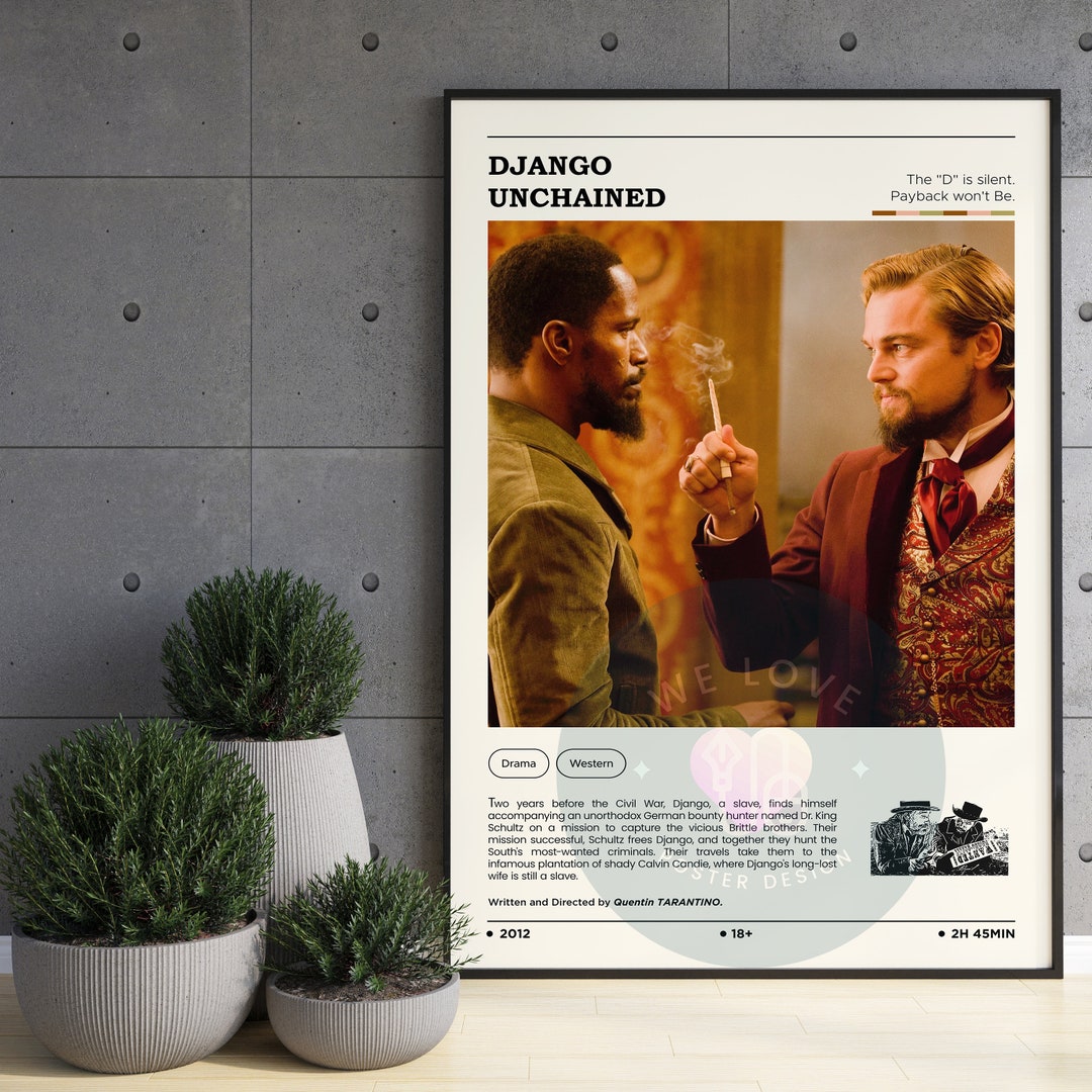 Django Unchained Movie Poster / Django Unchained Poster / Modern Art ...