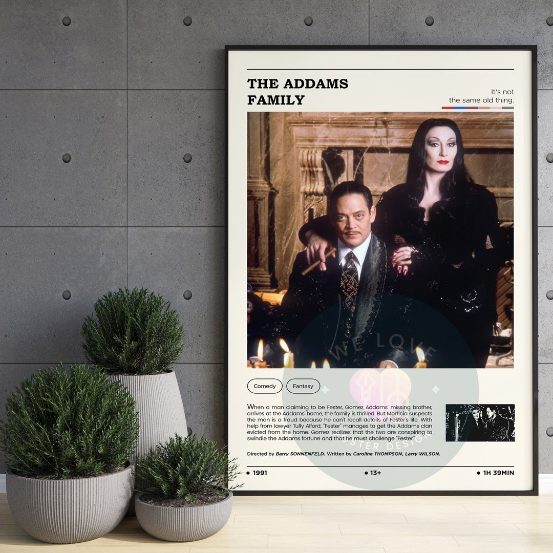The Addams Family Movie Poster / the Addams Family Poster / Modern Art ...