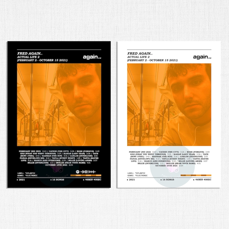 Set of 3 Fred Again Poster / Fred Again Poster / Album Cover Poster ...