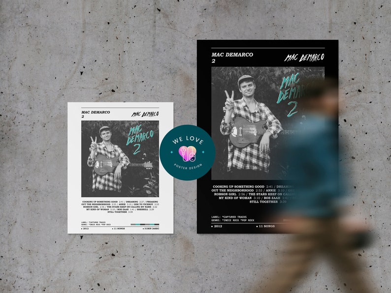Mac Demarco 2 Album Poster / Mac Demarco Poster / Album Cover Poster ...