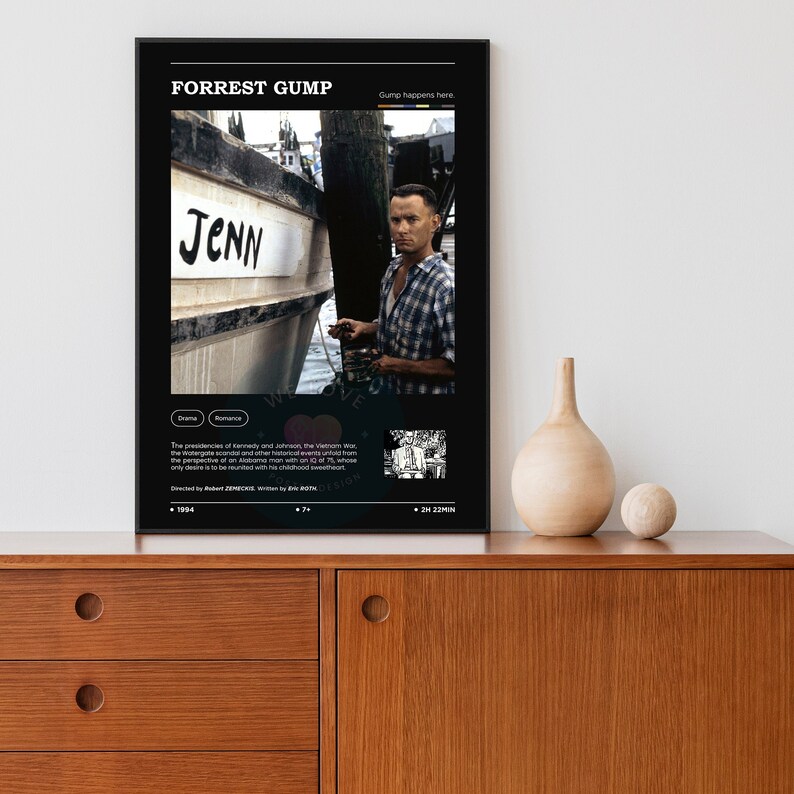 Forrest Gump Movie Poster / Forrest Gump Poster / Modern Art Print ...