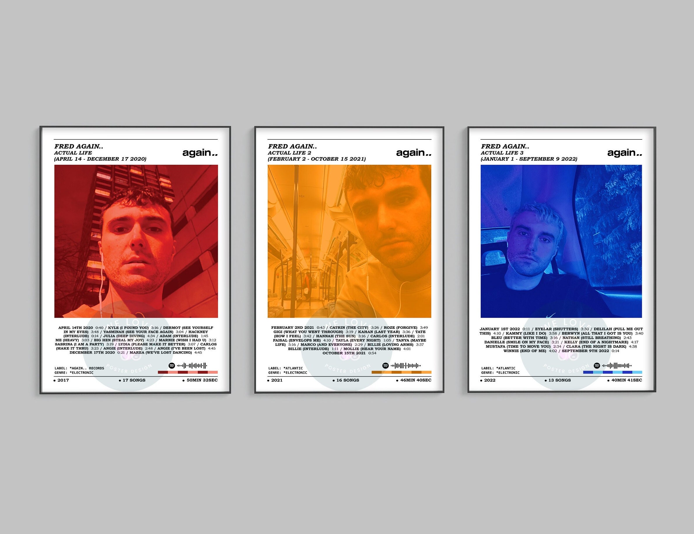 Set of 3 Fred Again Poster / Fred Again Poster / Album Cover Poster ...
