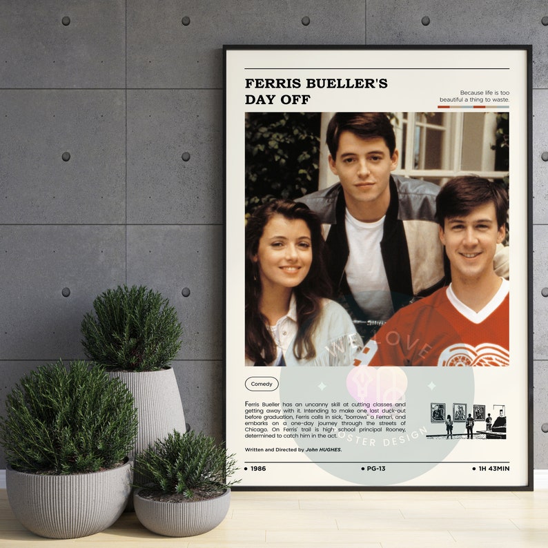 Ferris Bueller's Day off Movie Poster / Ferris Bueller's Day Poster ...