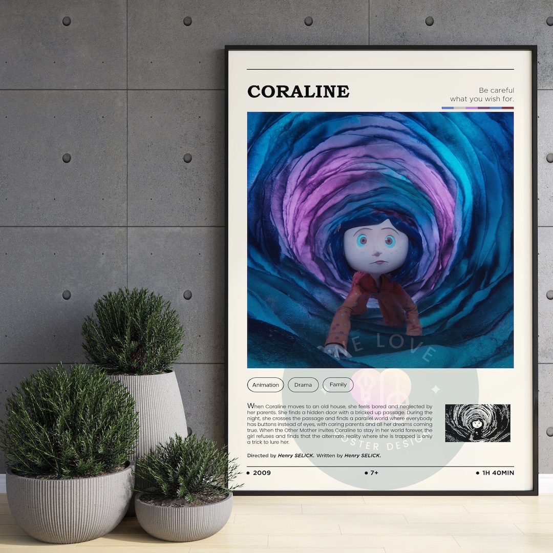 Buy Coraline Movie Poster / Coraline Poster / Modern Art Print ...