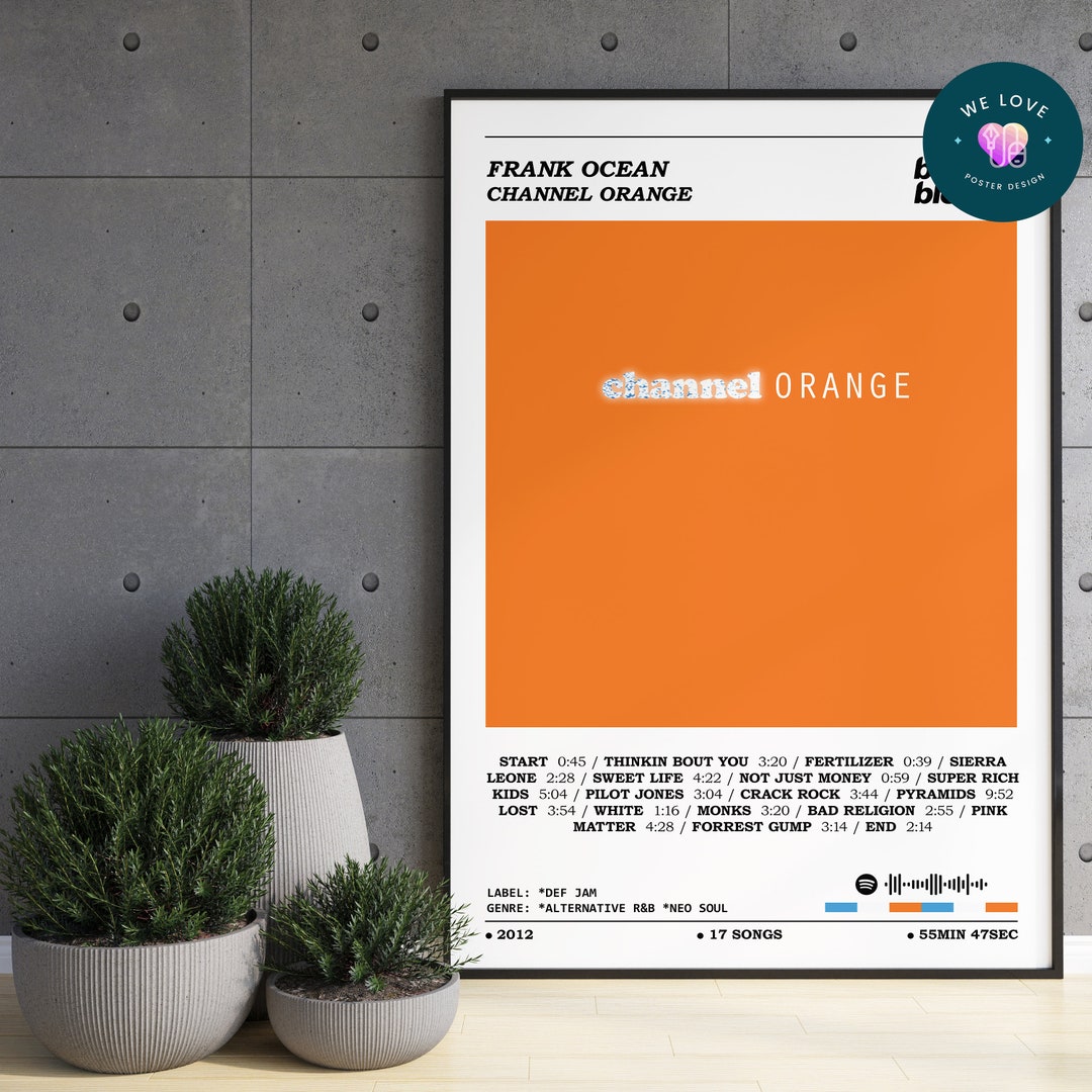 Frank Ocean Channel Orange Album Poster / Frank Ocean Poster / Album ...