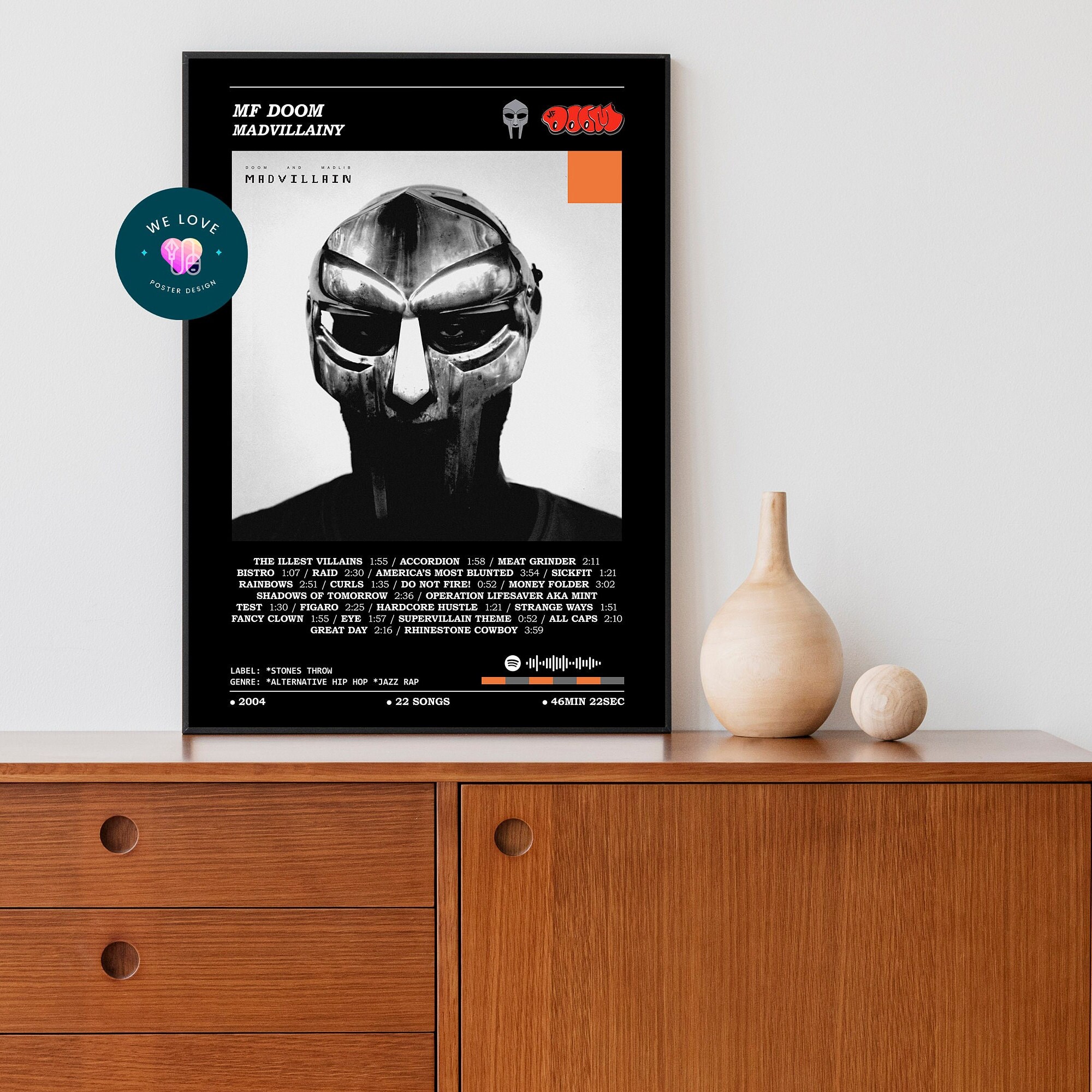 MF Doom Madvillainy Album Poster / MF Doom Poster / Album Cover Poster / Album Print / Music ...