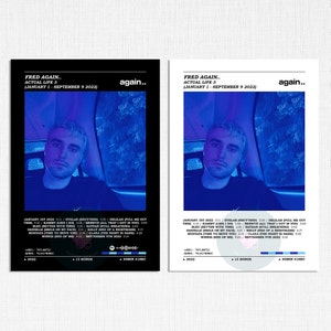 Set of 3 Fred Again Poster / Fred Again Poster / Album Cover Poster ...