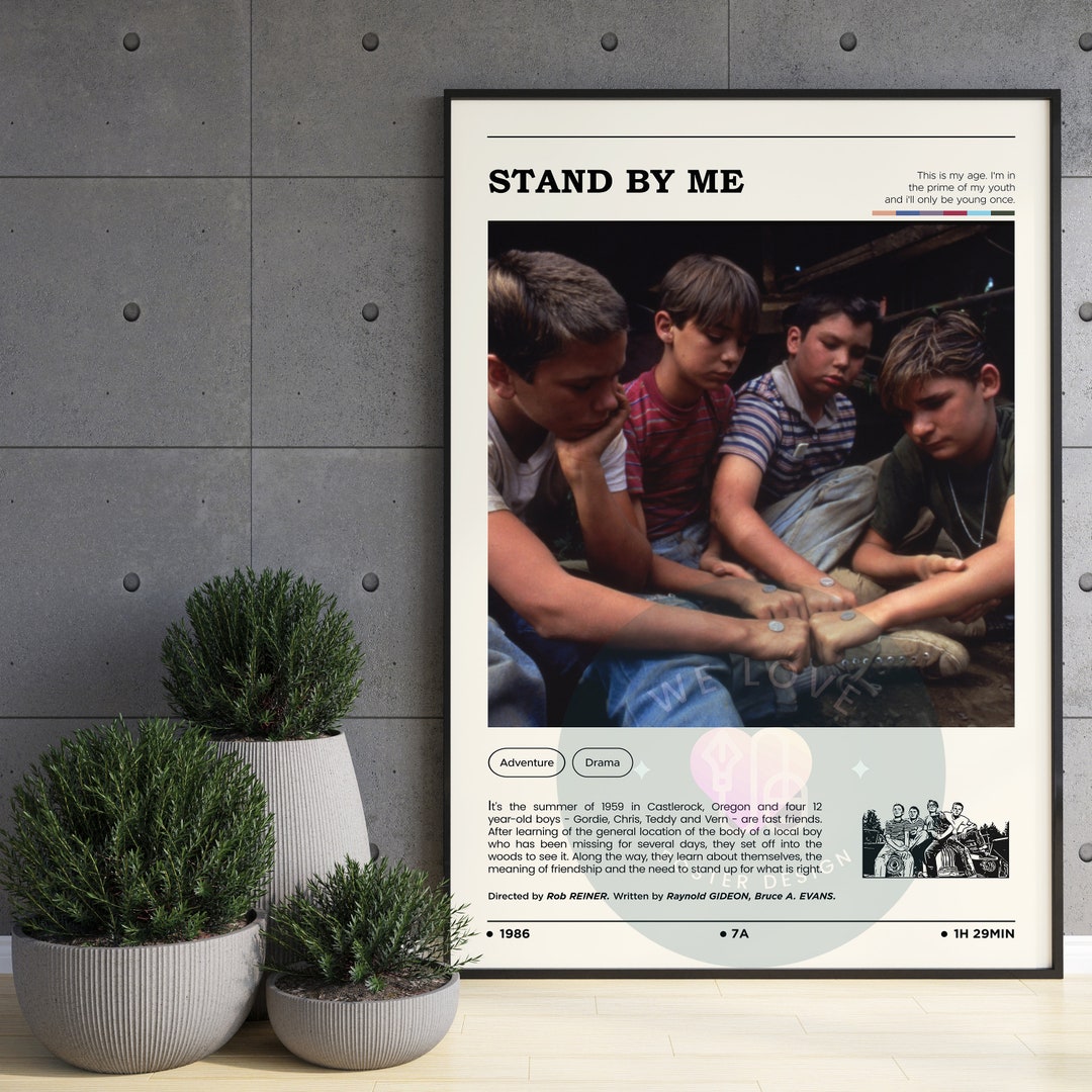 Stand by Me Movie Poster / Stand by Me Poster / Modern Art Print ...