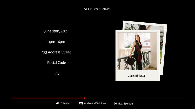 Netflix-animated Graduation Party Video Invitation,digital Graduation ...