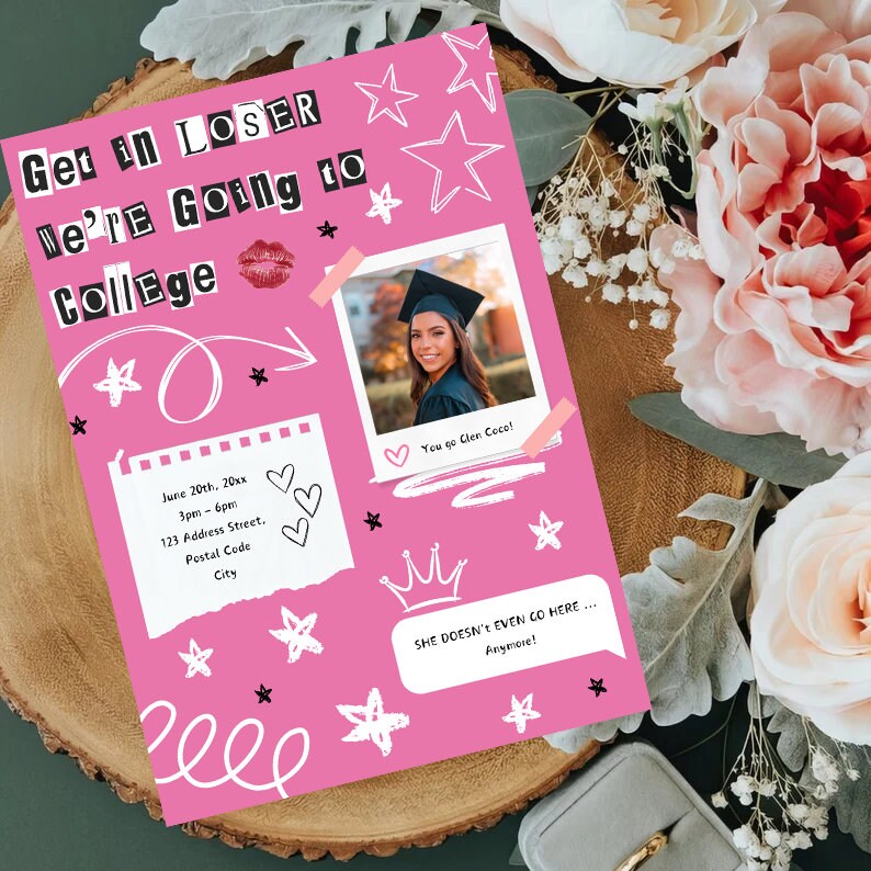 Mean Girls Graduation Poster 2024, Customizable Template, Editable Grad ...
