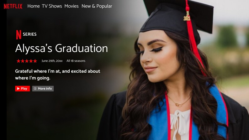 Netflix-animated Graduation Party Video Invitation,digital Graduation ...