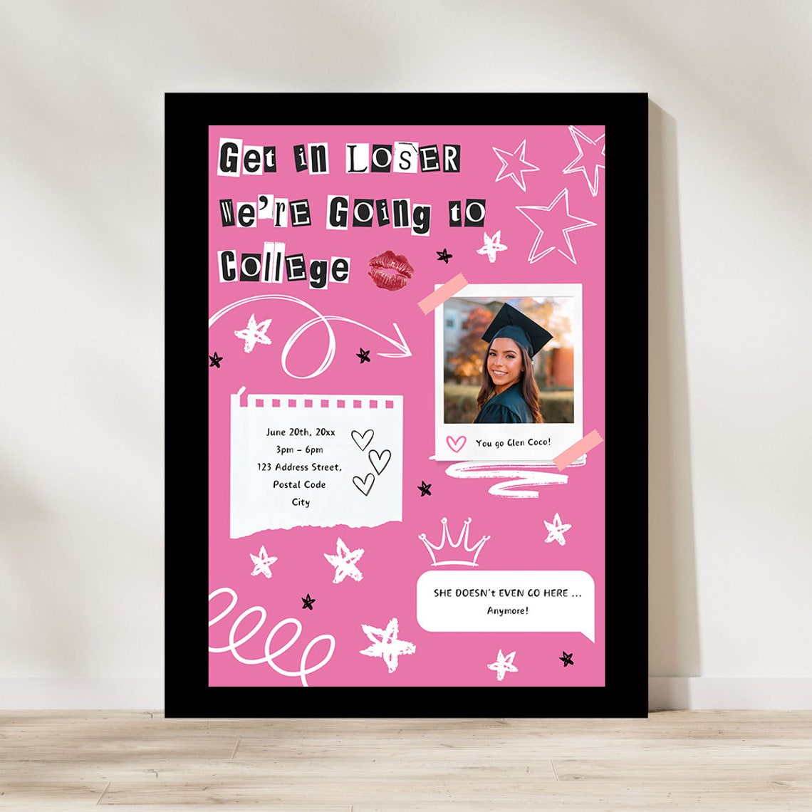 Mean Girls Graduation Poster 2024, Customizable Template, Editable Grad ...