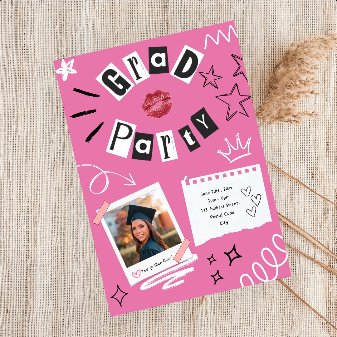 Mean Girls Graduation Poster 2024, Customizable Template, Editable Grad ...