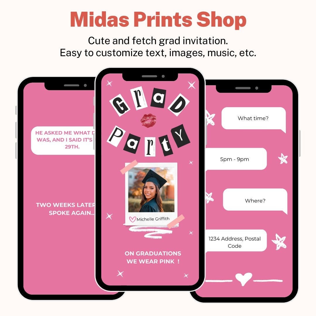 Mean Girls Graduation Animation, Burn Book Video Invitation,digital ...