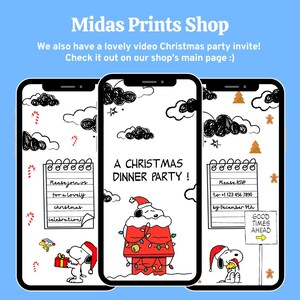 Snoopy Christmas Card 2024, Peanuts Holiday, Editable Christmas ...