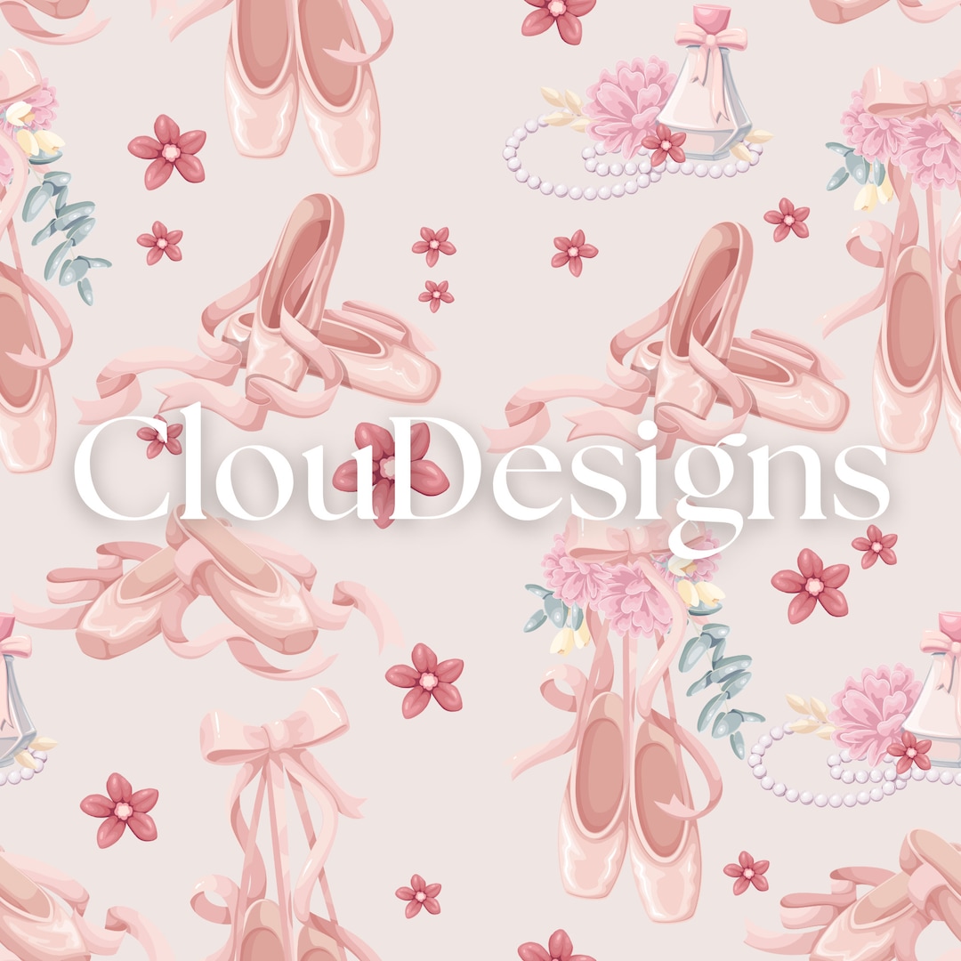Ballet Dancing Dance Pink Ballerina Seamless Pattern for Fabric ...