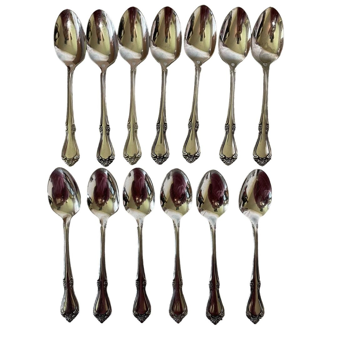 Lot of 13 "celebrity" SSS BY ONEIDA 6" Tea Spoons Teaspoon Flatware ...