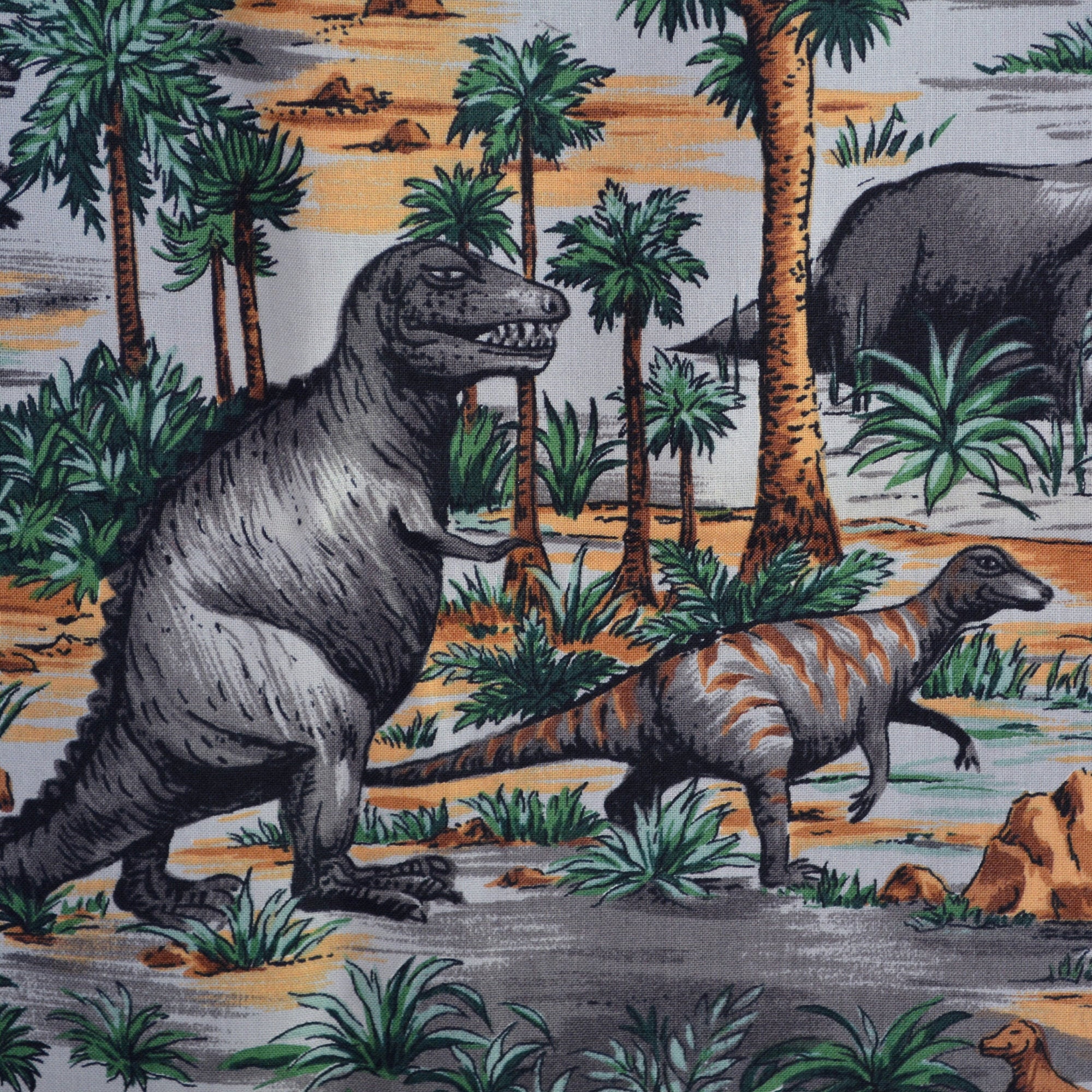 Realistic Dinosaur Fabric