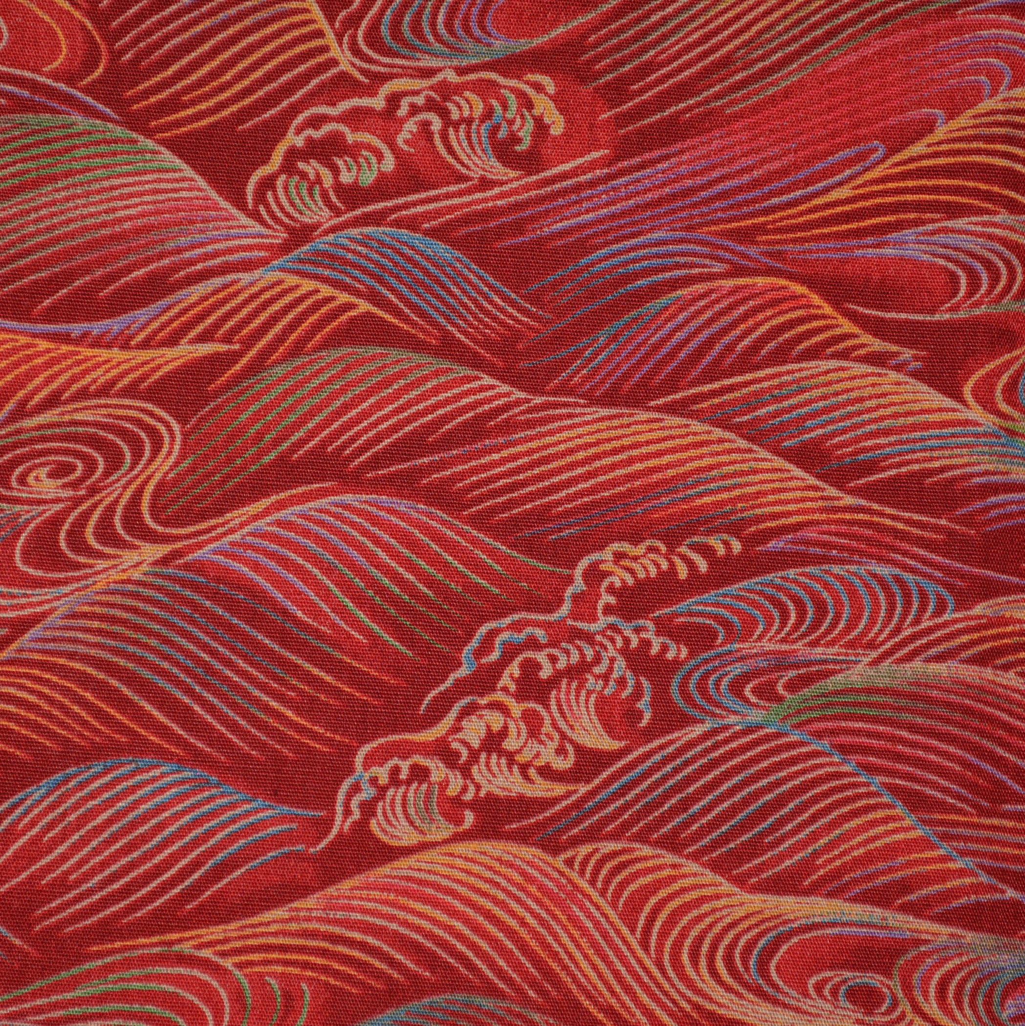 Japanese Wave Fabric Art