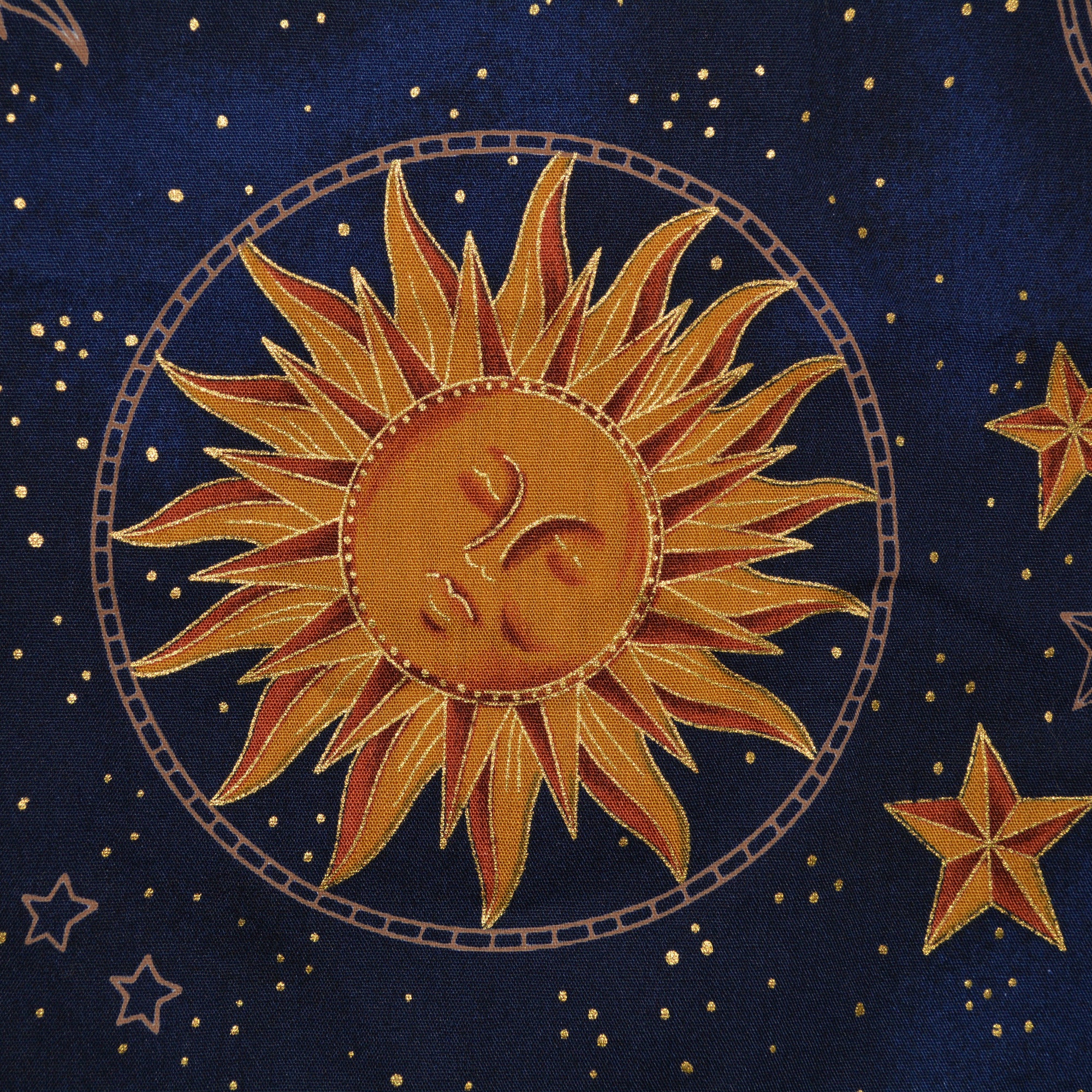 Sun Moon Star Celestial Fabric