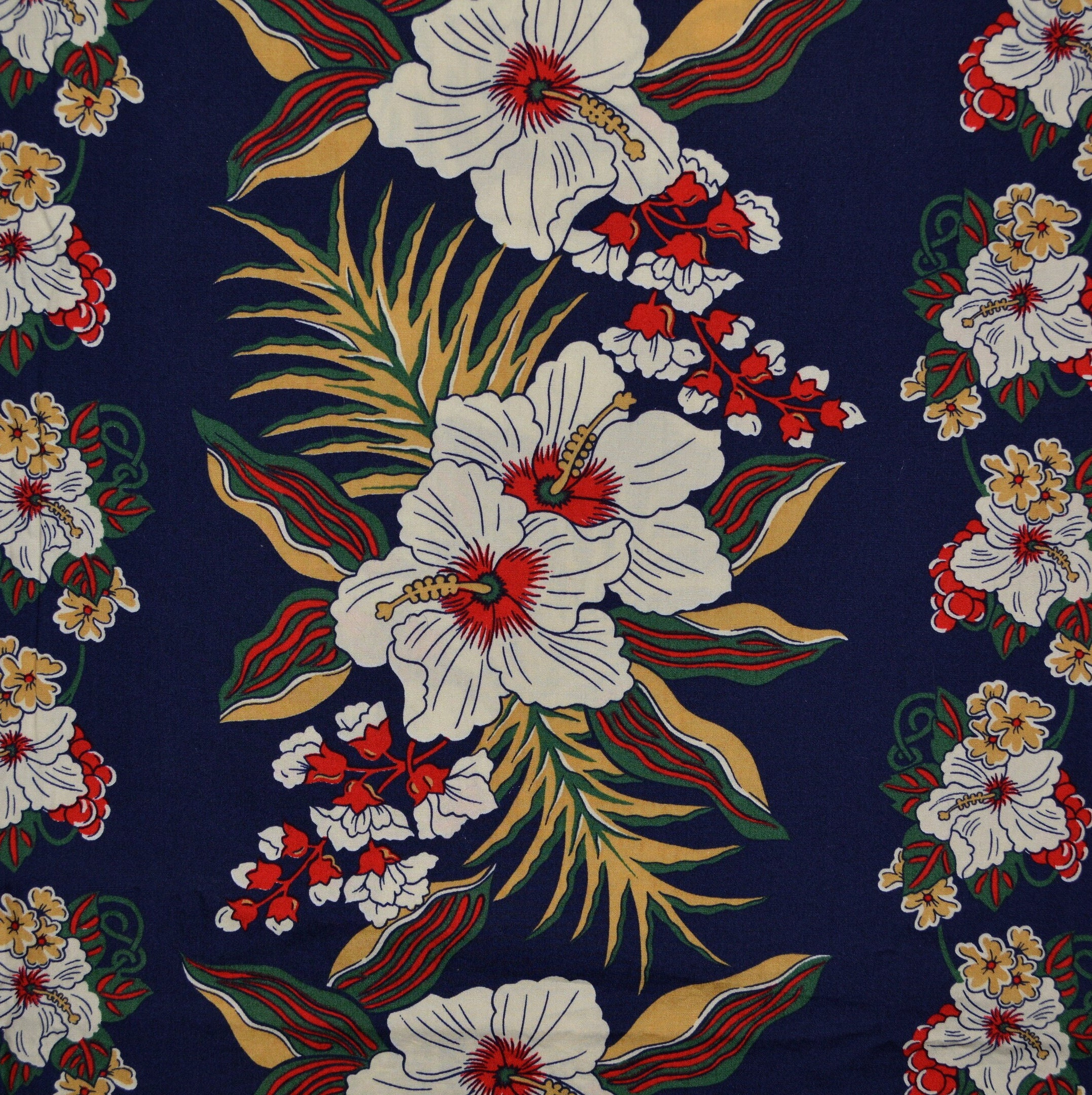 Vintage Hawaiian Upholstery Fabric