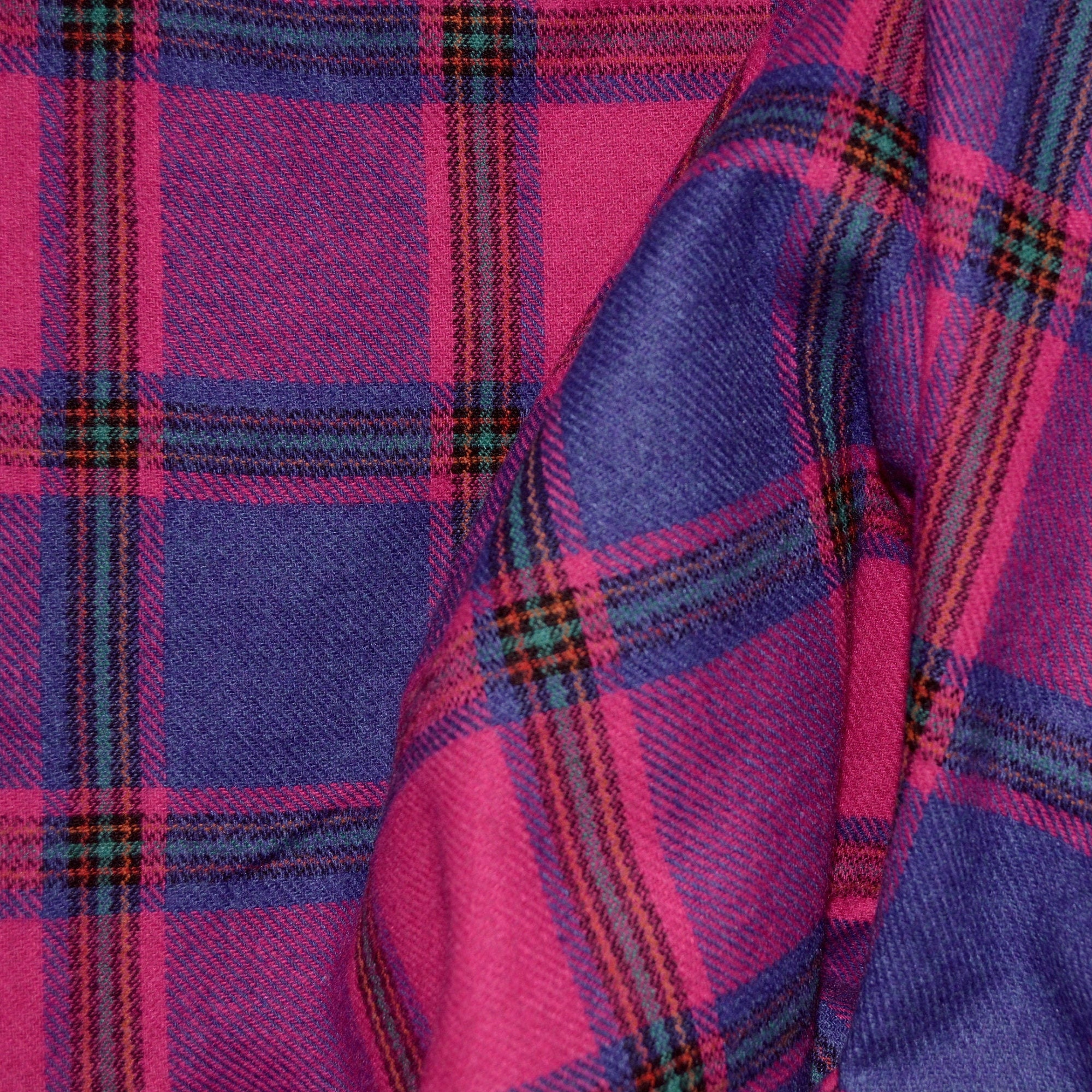 Vintage Plaid Fabric Large Plaid Fabric Woven Plaid Fabric Fuchsia vintage-plaid-fabric-large-plaid-fabric-woven-plaid-fabric-fuchsia