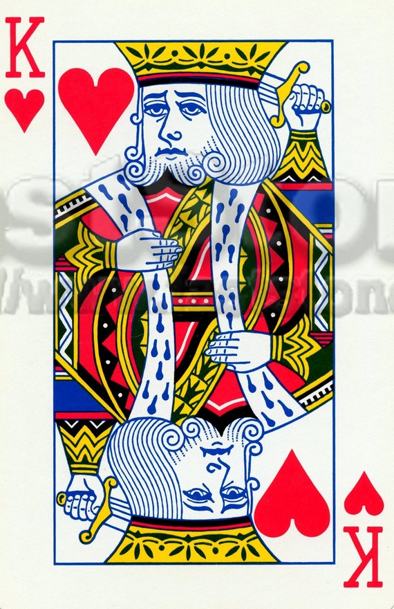 Red Heart Playing Card