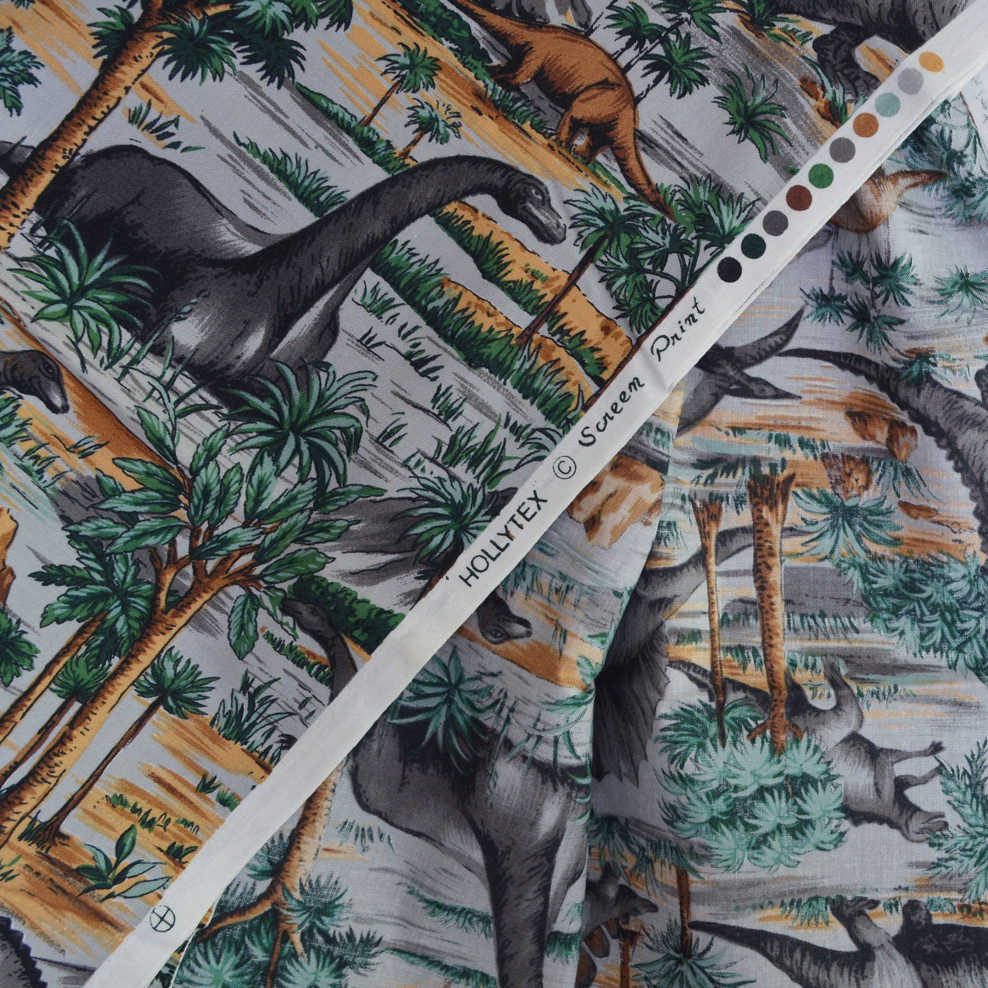 Realistic Dinosaur Fabric