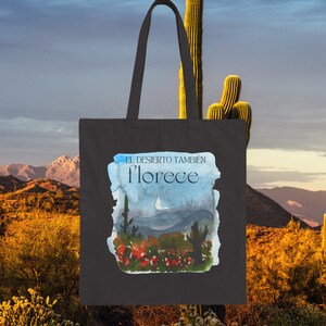 El Desierto Tote Bag,sonoran Desert Painting Bag,spanish Quote Gift ...