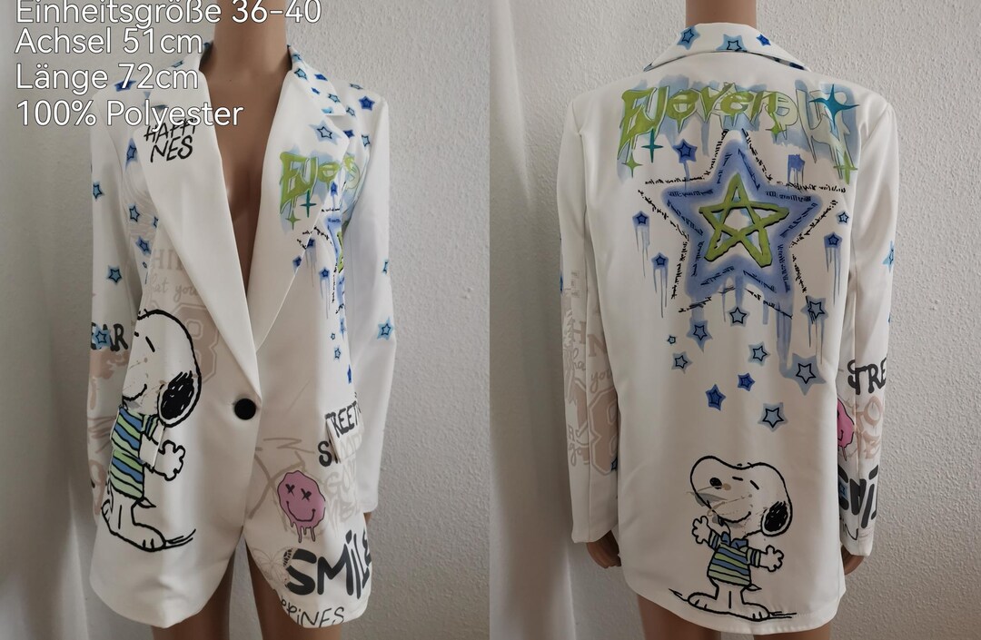 Snoopy Blazer Size 36-40 - Etsy
