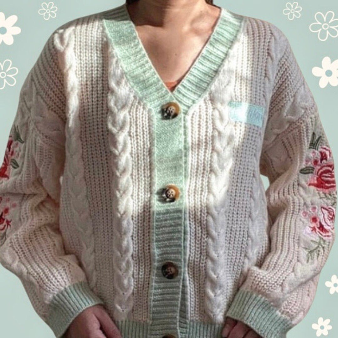Lead Me to the Garden Cardigan, Folklore Embroidered Cardigan for ...