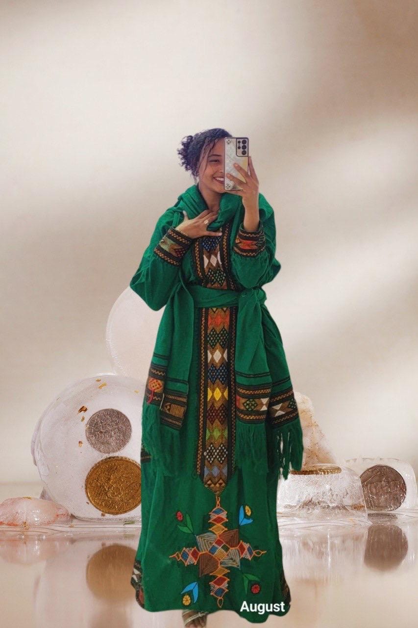 Ethiopian and Eritrean Traditional Dress Wulo Raya Kamis - Etsy