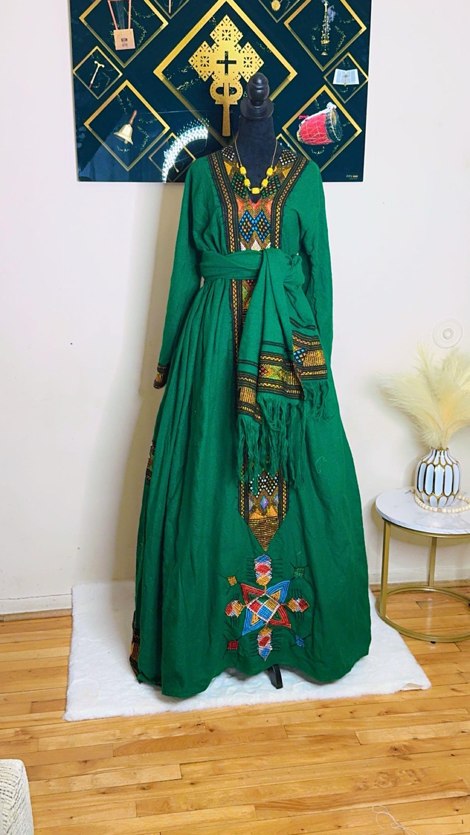Ethiopian and Eritrean Traditional Dress.wulo Raya Kamis - Etsy