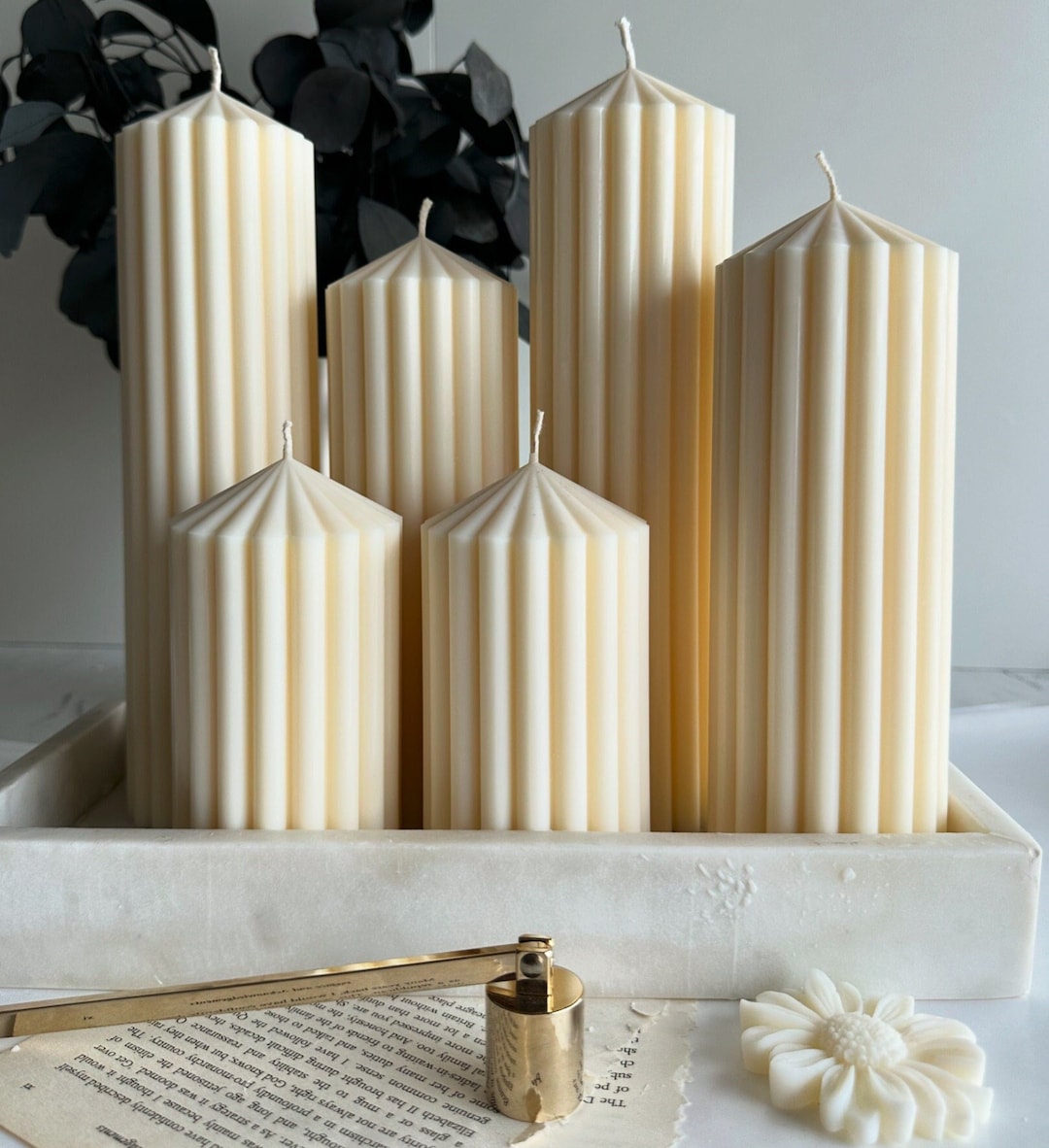 Soy Wax Candle| Column Candle | Bougie | Gift | Home Decor | Candle ...