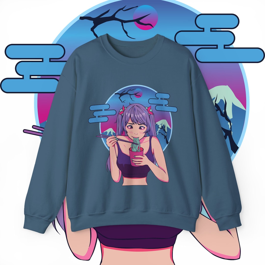Japanese Streetwear Vintage Anime Sweatshirt Y2k Clothes Anime Merch ...