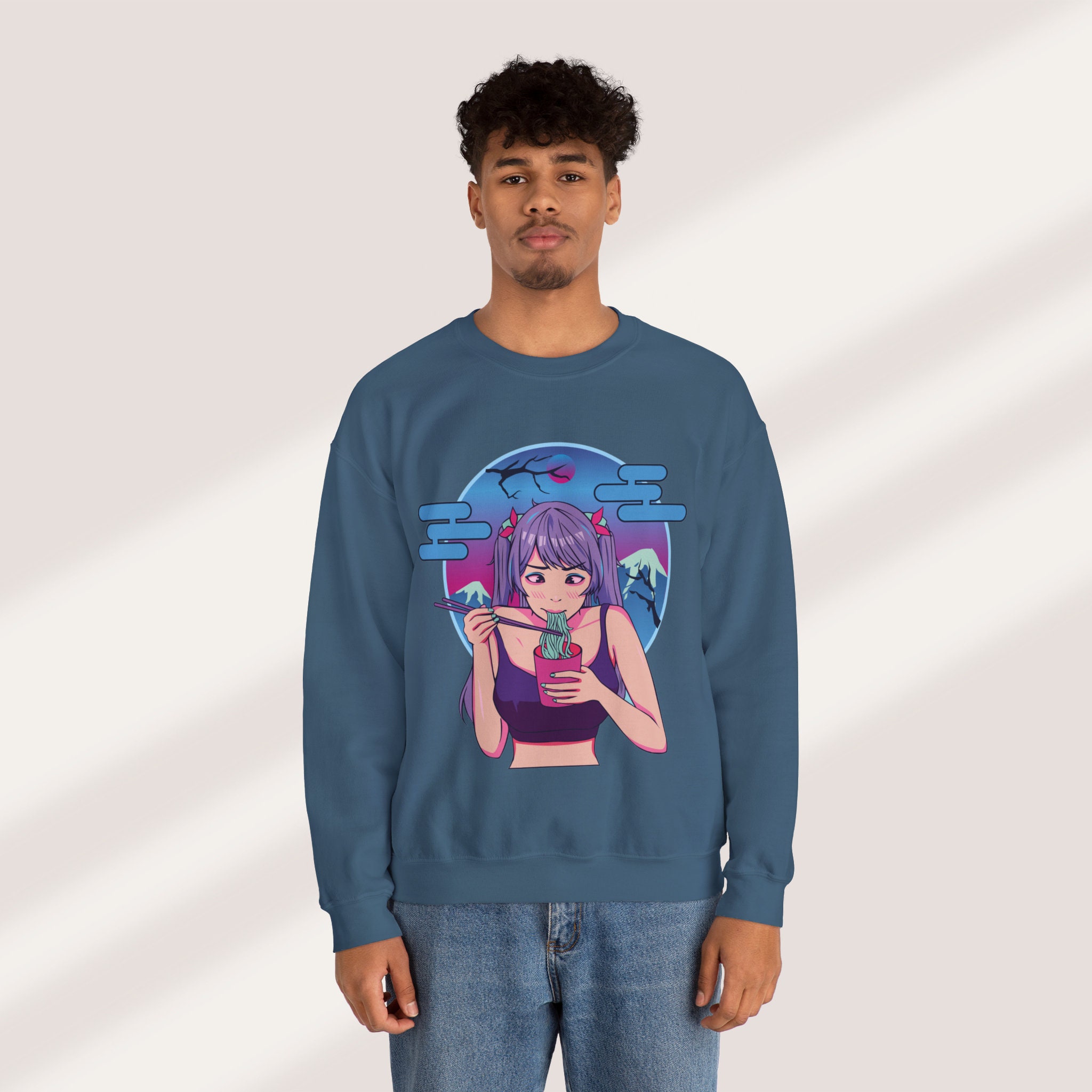 Japanese Streetwear Vintage Anime Sweatshirt Y2k Clothes Anime Merch ...
