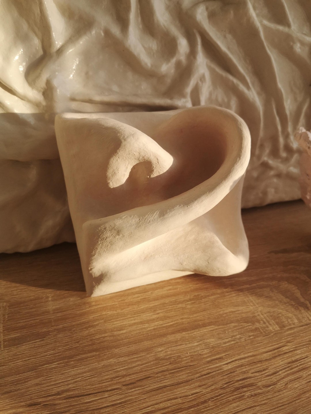 Twisted 1 Mini Miniature Structural Art 3D Painting,clay Effect Plaster ...